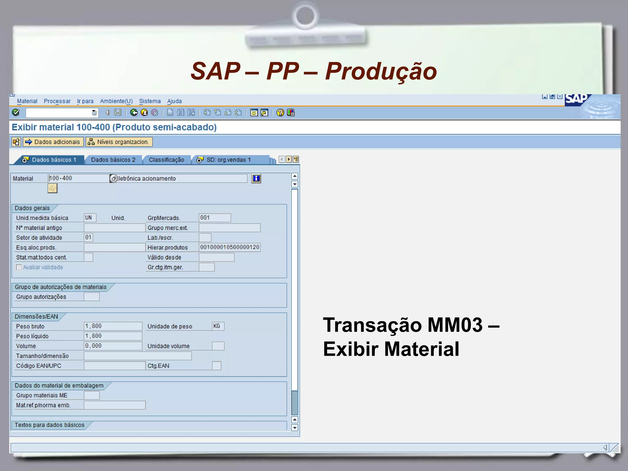 Principais telas sap_modulo_pp_producao | PDF | Technology & Computing