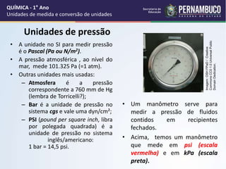 Principais unidades de medida utilizadas em química (de massa, volume ...