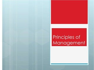 Principal Of Management | PPTX | Executive Leadership & Management ...