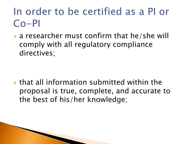 Principal and co principal investigators | PPTX