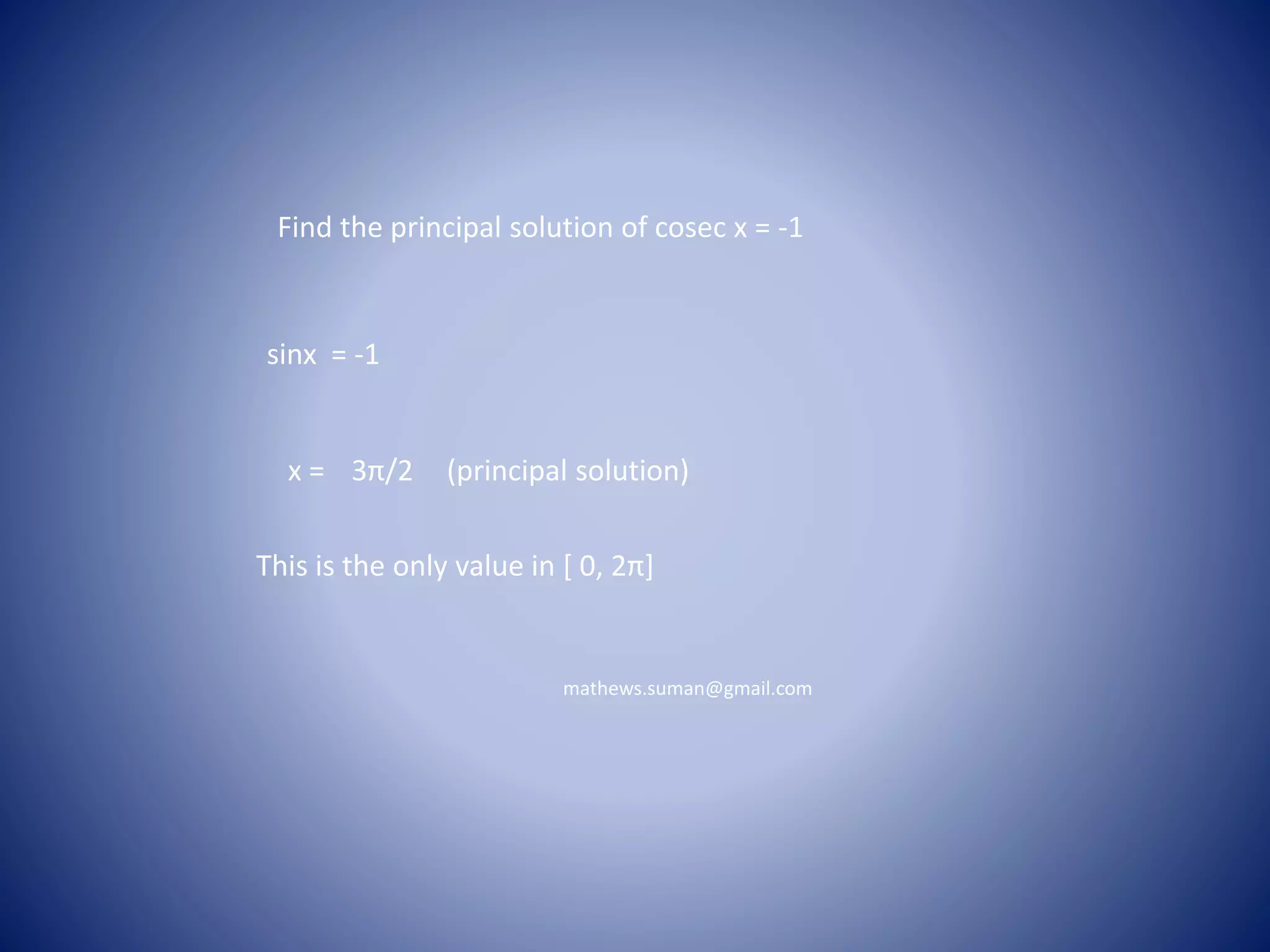 Principal and general solution of trigonometric equations | PPTX