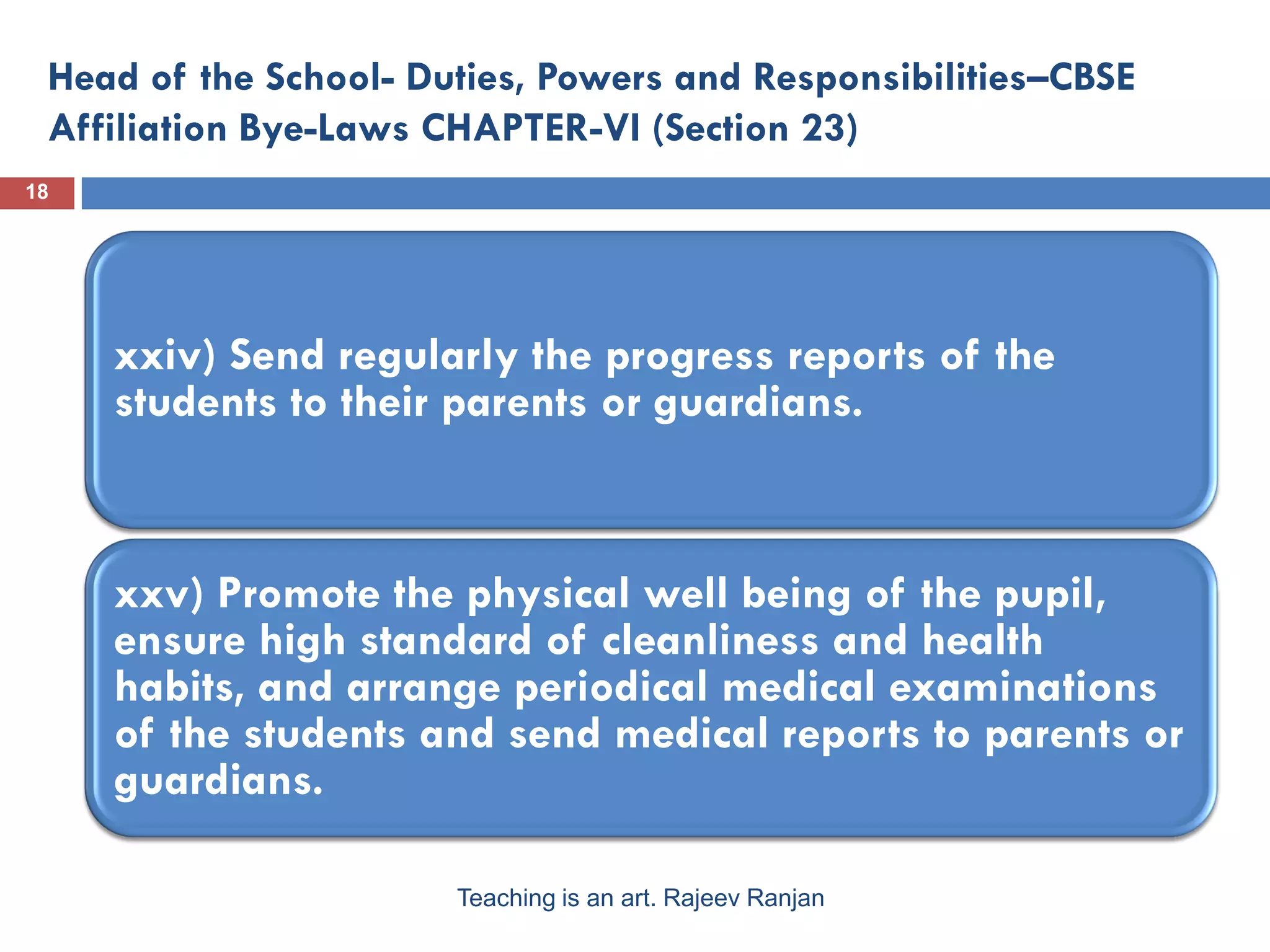 Principal head teacher headmaster duties power and responsibilities ...