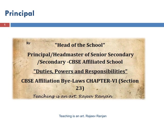 Principal head teacher headmaster duties power and responsibilities ...