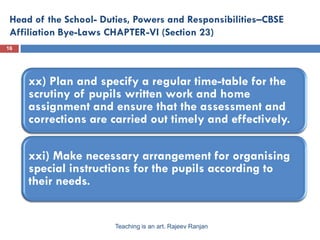 Principal head teacher headmaster duties power and responsibilities ...