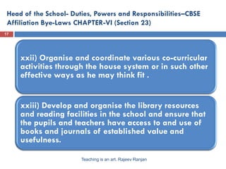 Principal head teacher headmaster duties power and responsibilities ...