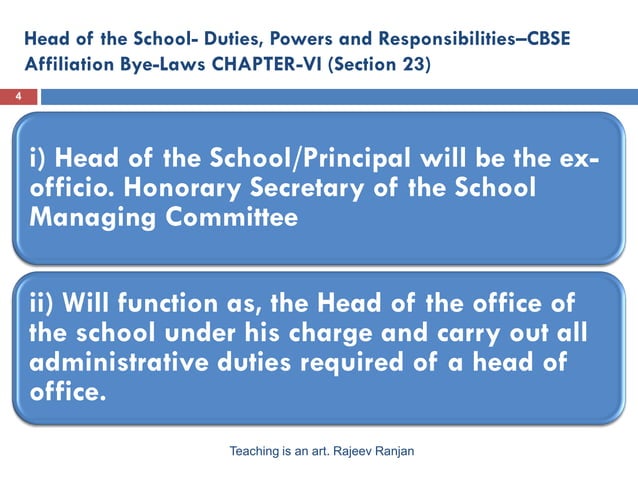 Principal head teacher headmaster duties power and responsibilities ...