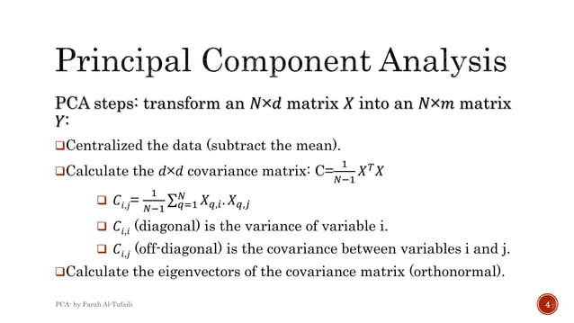 Principal component analysis | PPTX