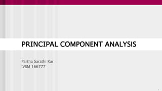 Principal component analysis | PPTX