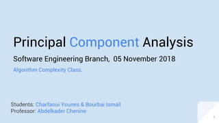 Principal component analysis, Code and Time Complexity | PDF