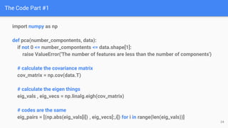 Principal component analysis, Code and Time Complexity | PDF