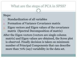 Principal Component Analysis and factor Analysis | PPTX