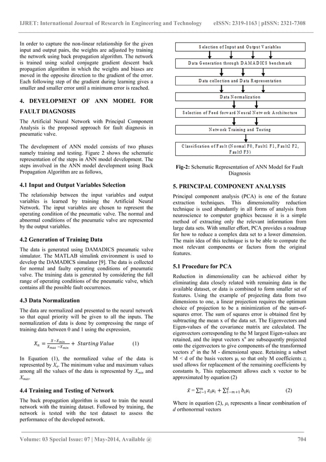 Principal component analysis based approach for fault diagnosis in pneumatic valve using ...