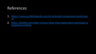 Principal Component Analysis(PCA) lecture | PPTX