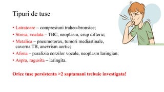 Principalele simptome in afectiunile aparatului respirator (1) | PPTX