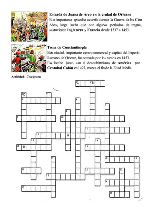 Principales acontecimientos de la Edad Media | DOCX