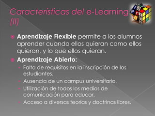 Principales características del e learning y las principales ...