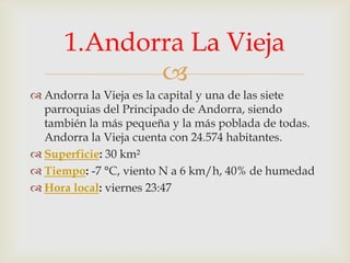 Principales ciudades de andorra | PPTX