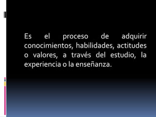 Principales conceptos DE EDUCACION | PPTX