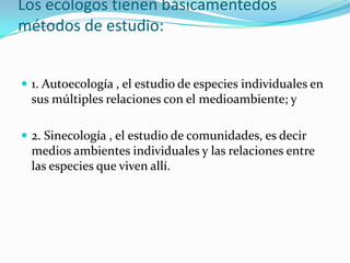 Principales conceptos de ecologia | PPTX