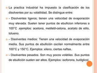 PRINCIPALES CRITERIOS DE ELECCION DE UN SOLVENTE.pptx