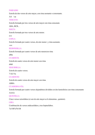 Principales estrofas | PDF