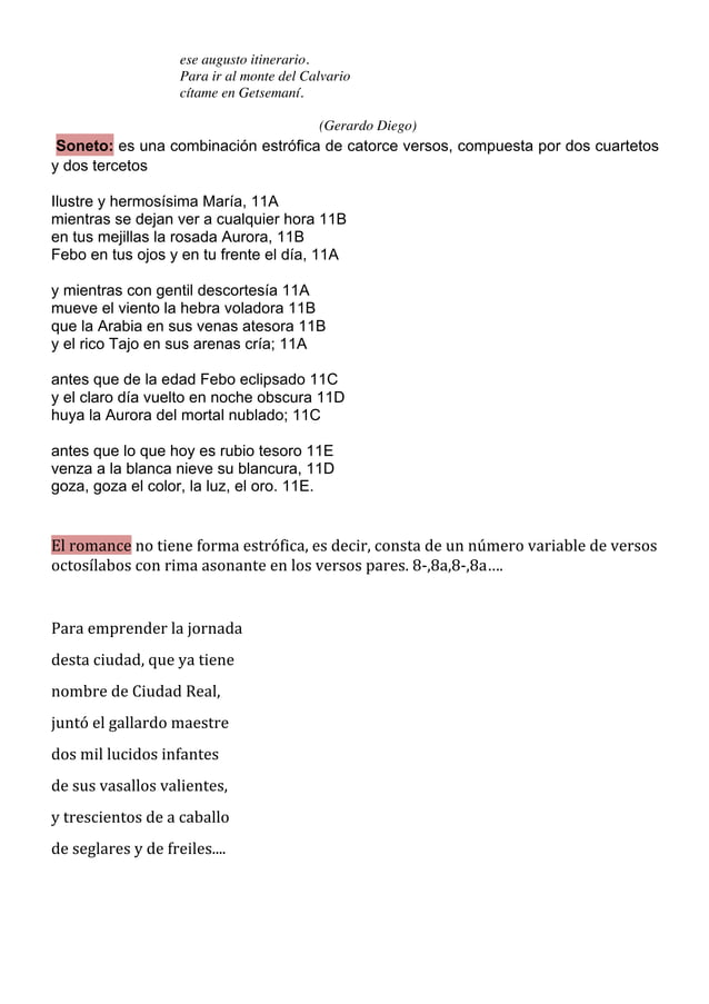 Principales tipos de estrofas | PDF