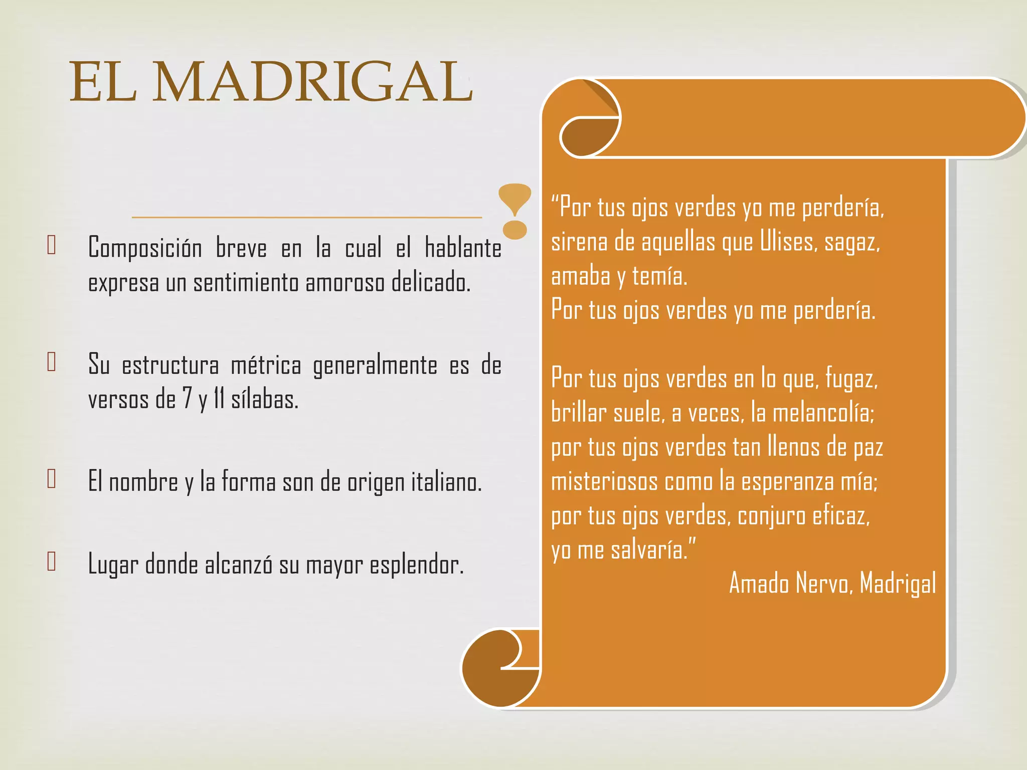 Principales tipos de poemas líricos según su tema | PPT