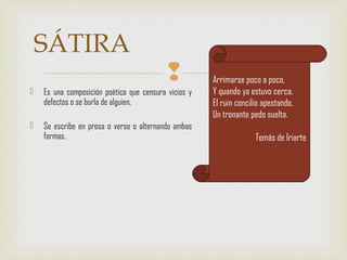 Principales tipos de poemas líricos según su tema | PPT