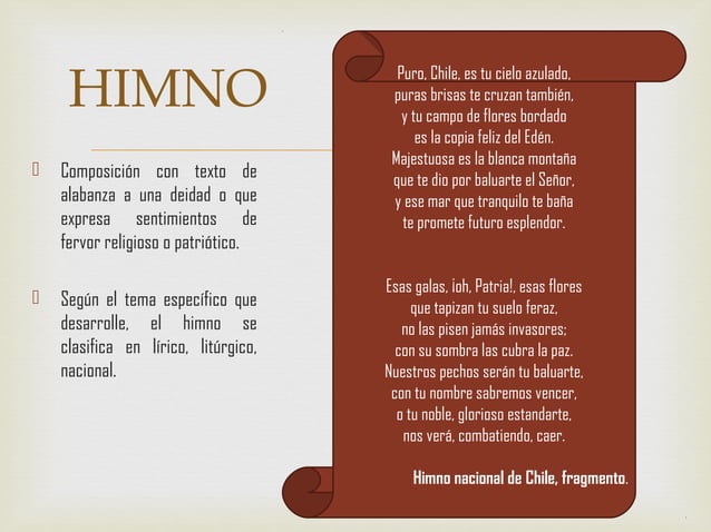 Principales tipos de poemas líricos según su tema | PPT