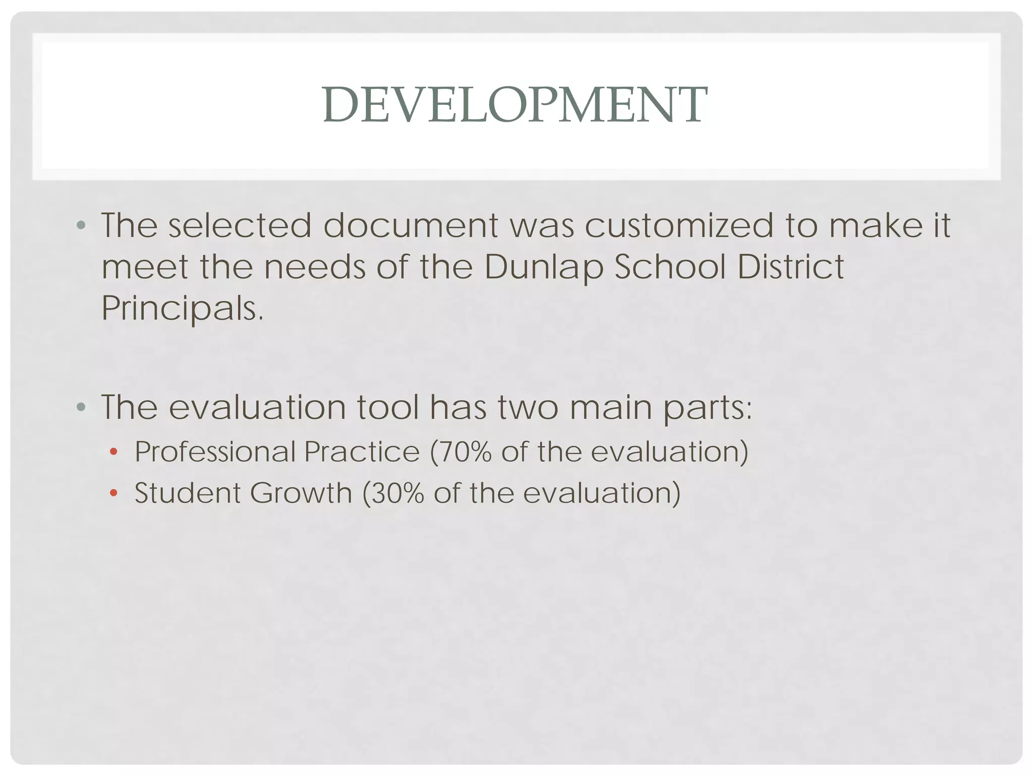 Principal Evaluation Tool | PDF