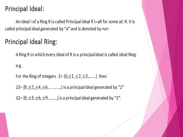 Principal ideal | PPTX | Physics | Science