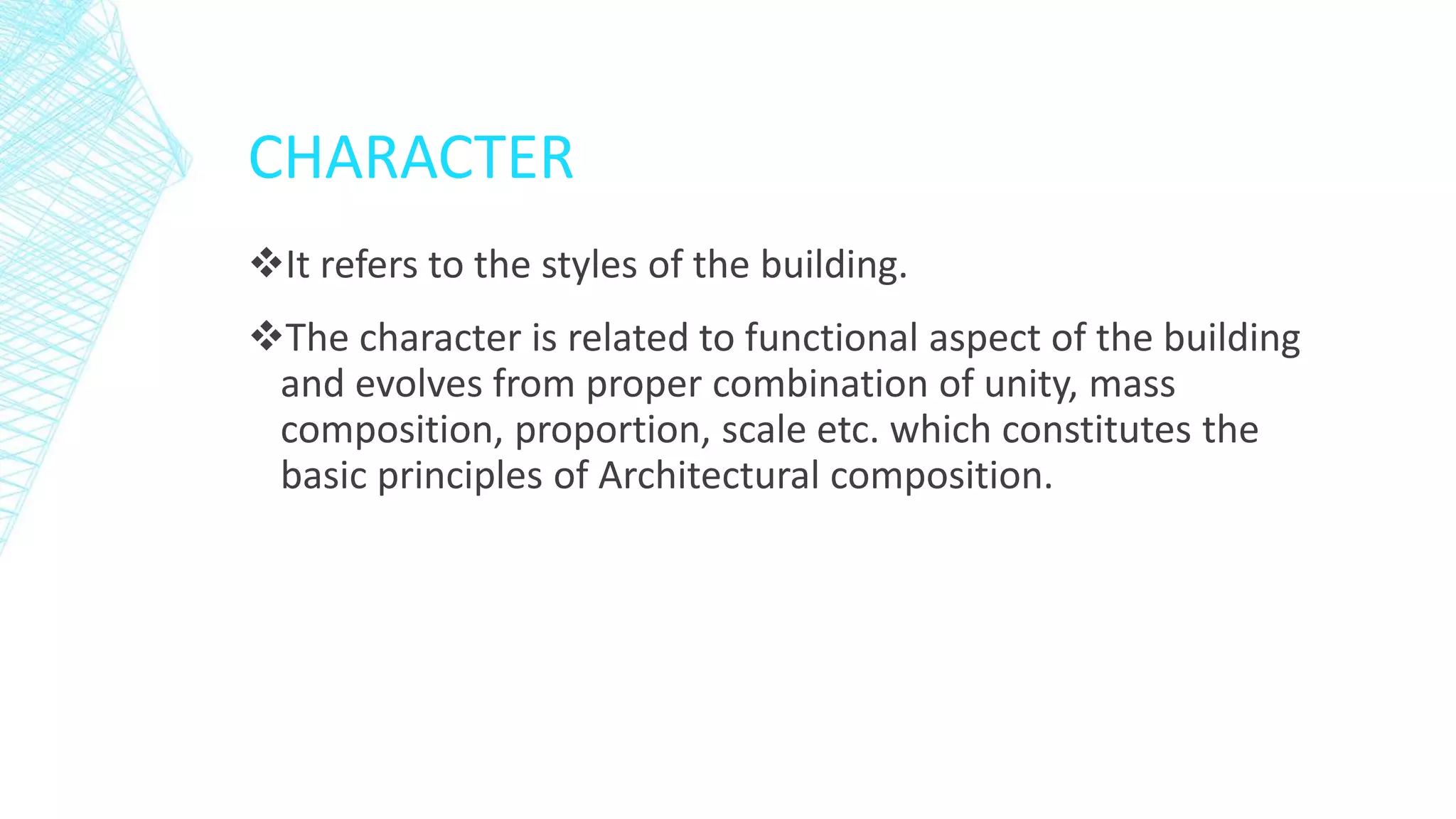 Principal of architecture | PPTX