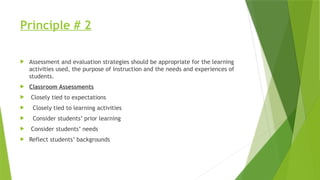 Principles of Assessment: Ensuring Effective Evaluation in Education | PPTX