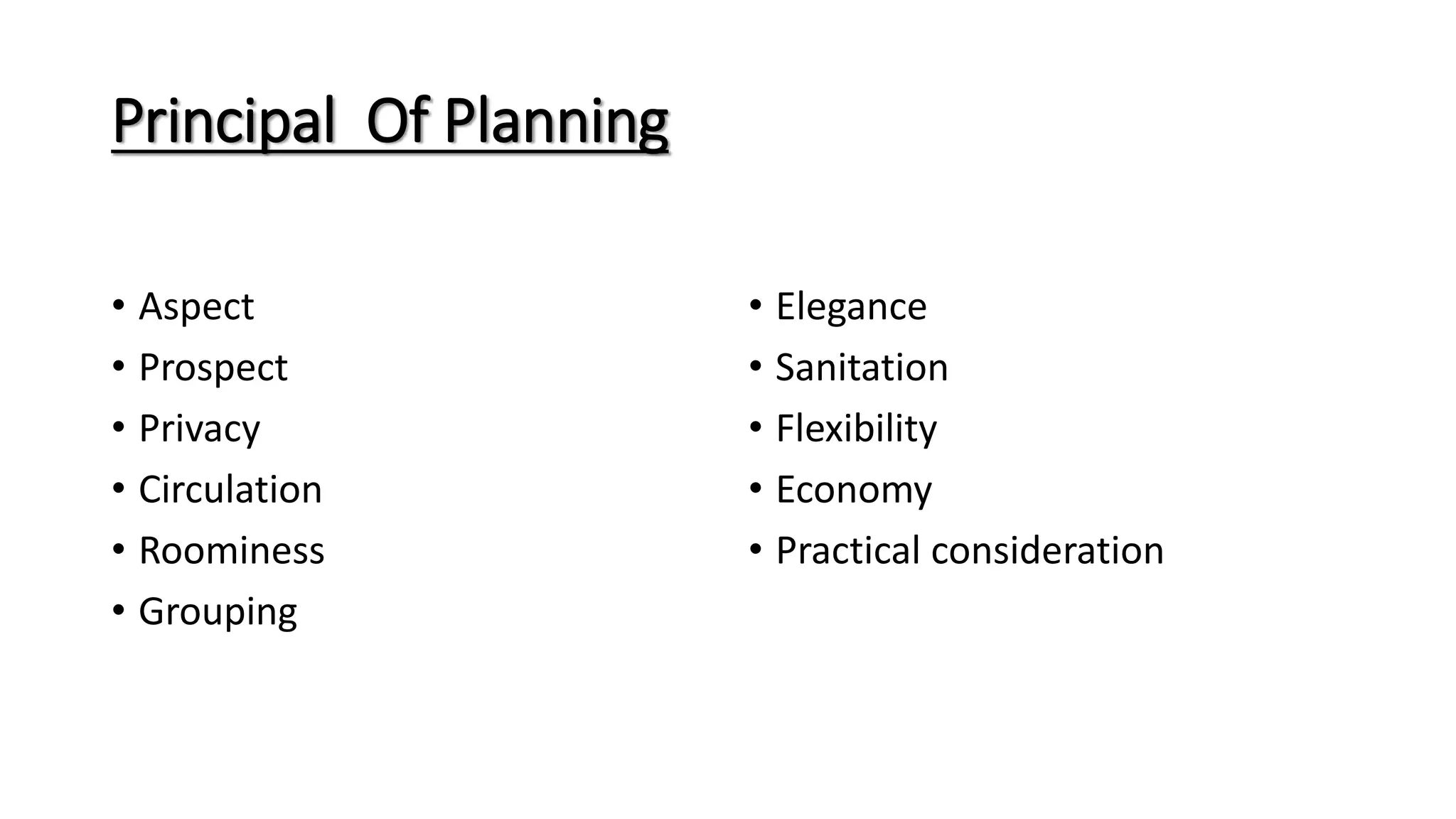 Principal of building planning | PPTX