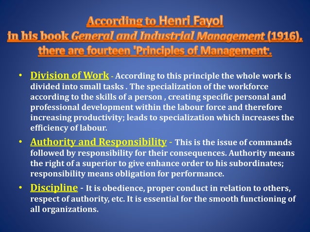 Principal of management | PPTX | Executive Leadership & Management ...