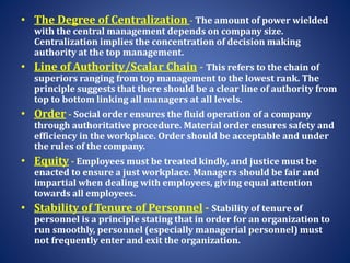 Principal of management | PPTX