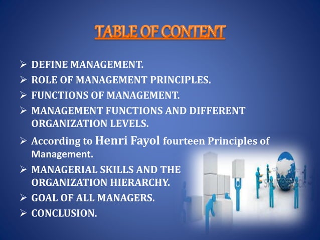 Principal of management | PPTX | Executive Leadership & Management ...