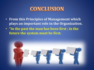 Principal of management | PPTX