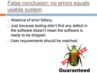 Principles of Software testing | PPSX