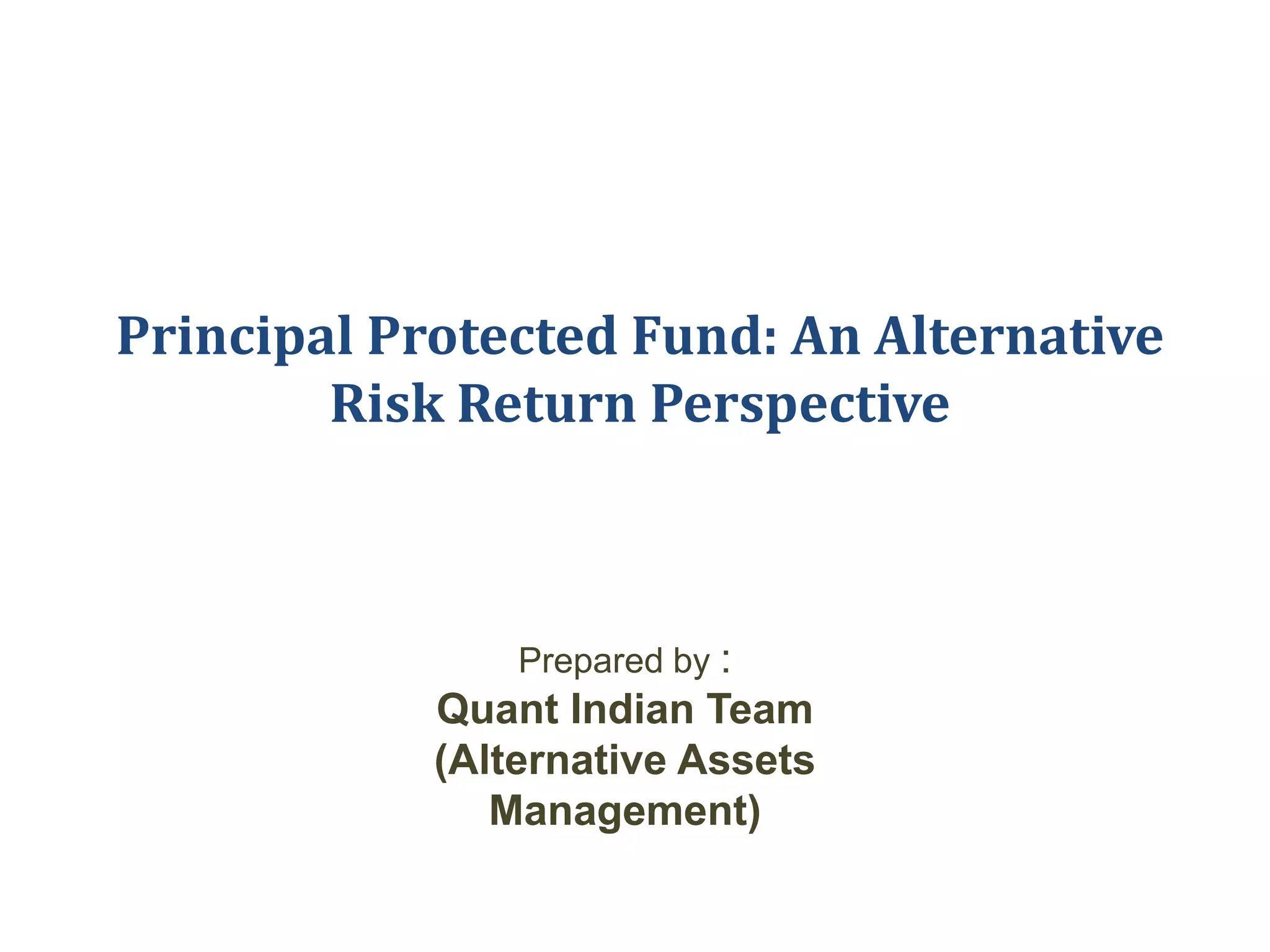 Principal protected fund | PPT