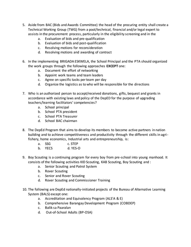 Principal reviewer (sample only) | DOCX | Educational Assessment ...