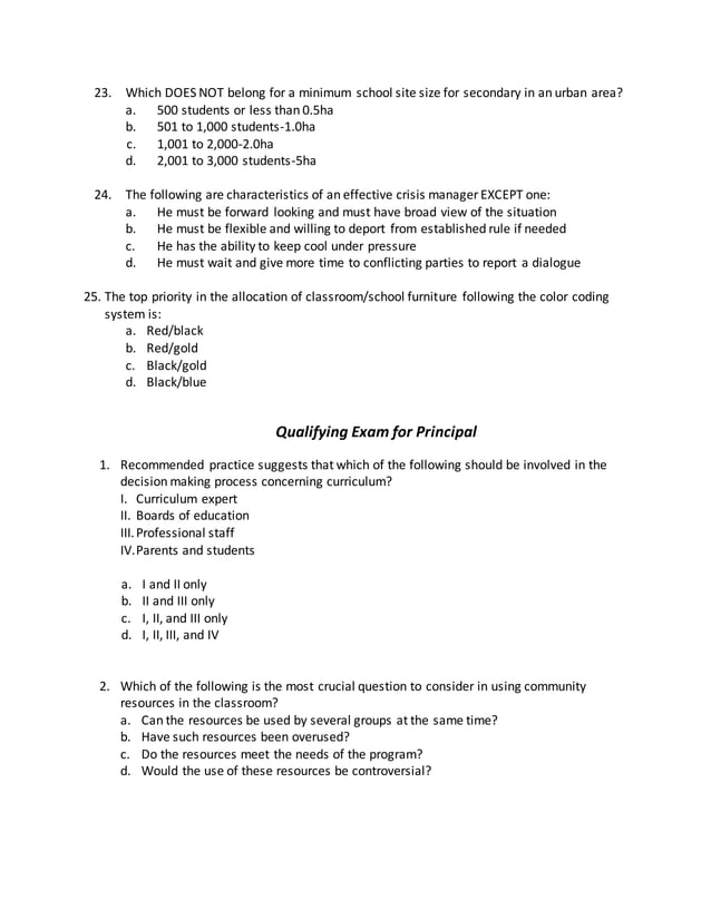 Principal reviewer (sample only) | DOCX | Educational Assessment ...
