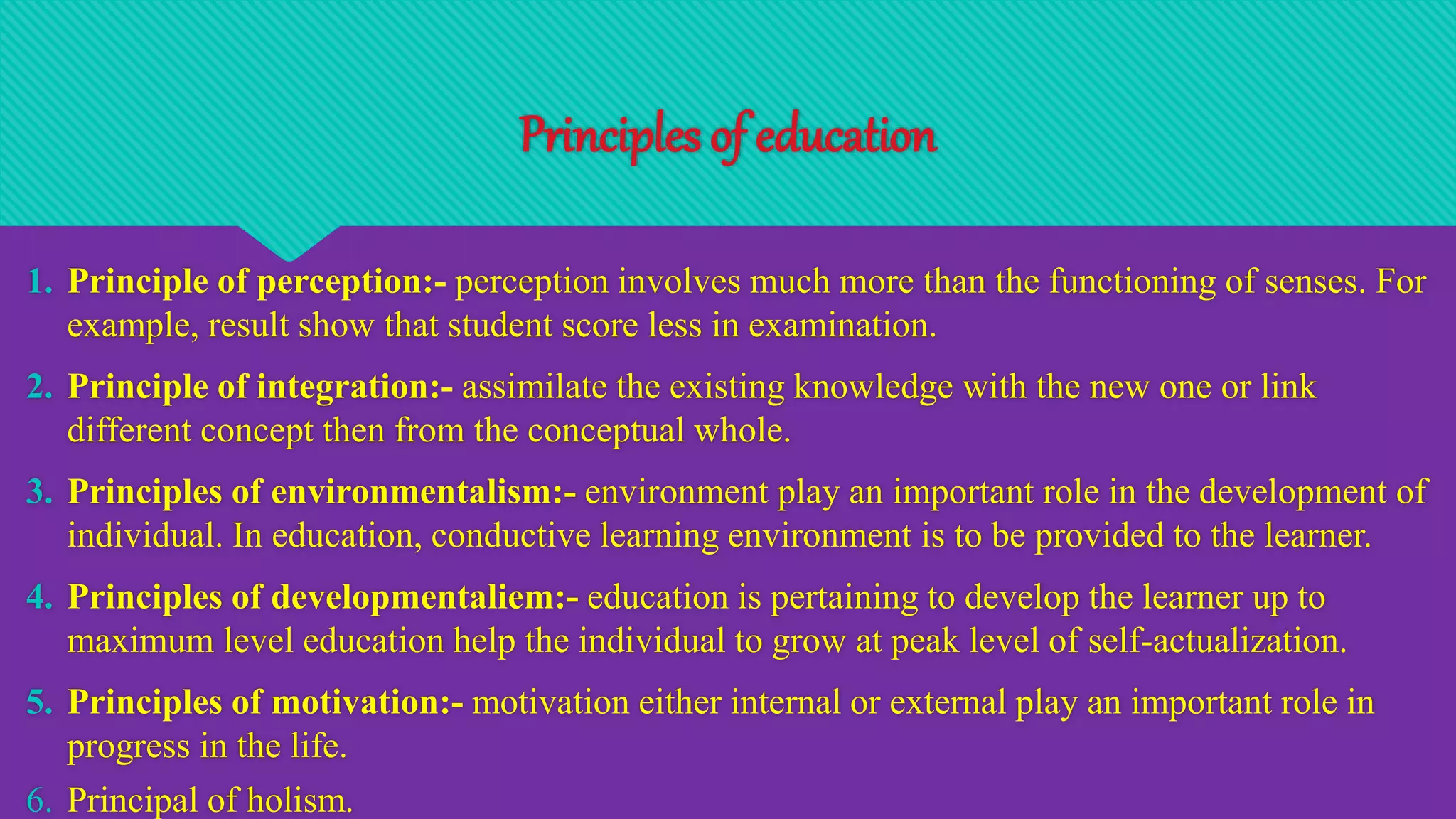 Principals and function of education | PPTX