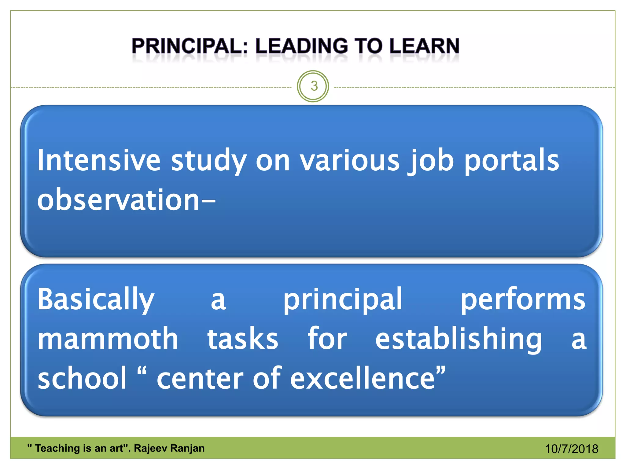 Principal School Head Teacher the Secrets of a Good Principal | PDF