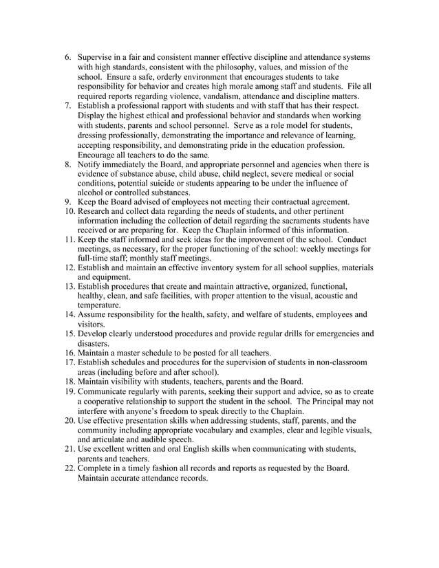 principals job description. for primary schooldocx | PDF