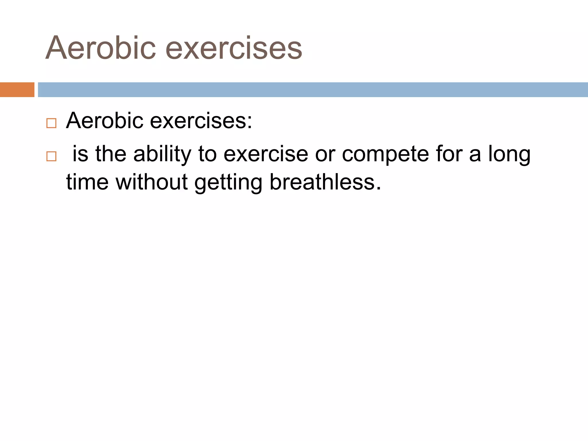principle of aerobic exercise physiology | PPTX