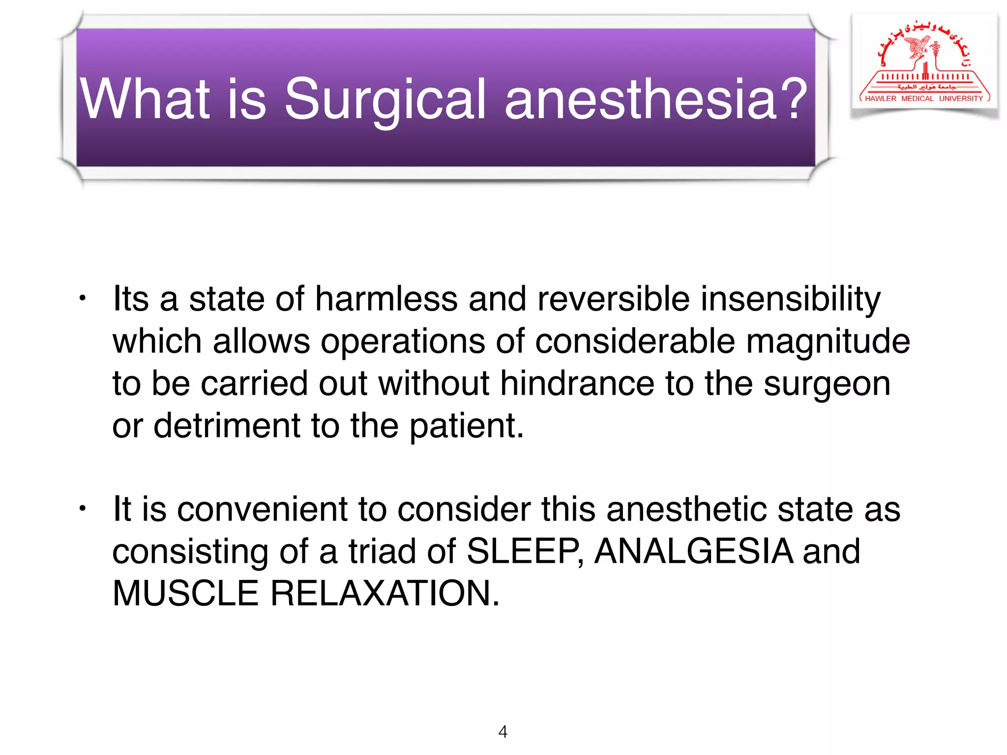 Principles of Anesthesia | PDF