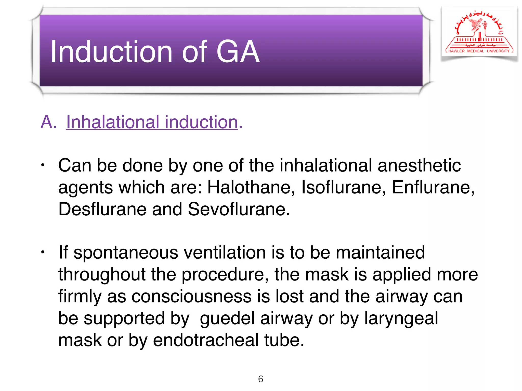 Principles of Anesthesia | PDF