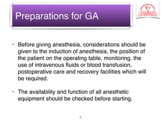 Principles of Anesthesia | PDF