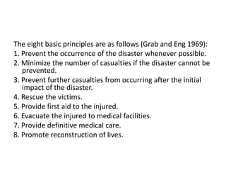 Principals of disaster management | PPTX